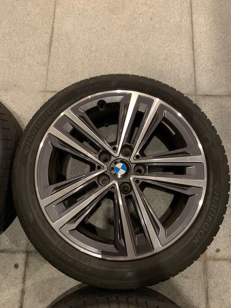 BMW original stock 17 rims 5x112 with 40% tyres, Car Accessories, Tyres ...