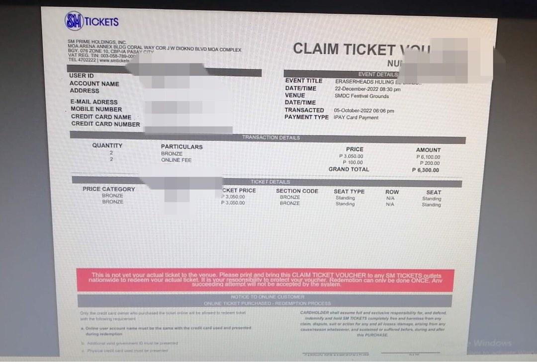 BRONZE Ticket- HULING EL BIMBO, Tickets & Vouchers, Event Tickets on ...