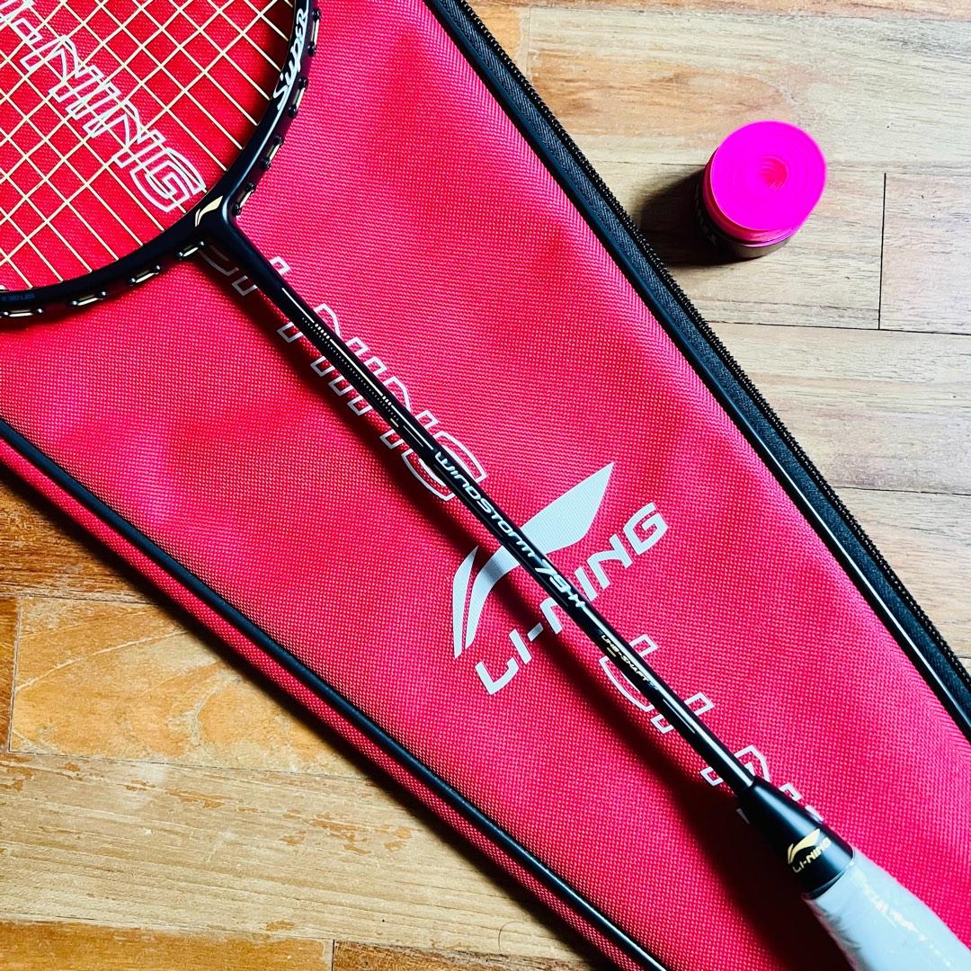 [Bundle] Brand New Li Ning Windstorm 79 Badminton Racket strung with Li ...