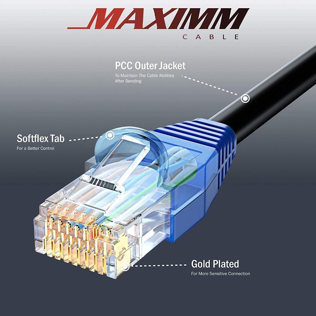 Cat6 Heavy Duty Outdoor Cable 50m - Black - Zero Lag Pure Copper ...