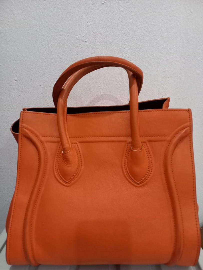 Celine phantom luggage orange italy, Barang Mewah, Tas & Dompet di Carousell