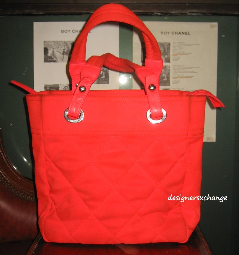 Chanel Neon Orange Paris Biarritz Small Tote (Ltd Edition Color ...