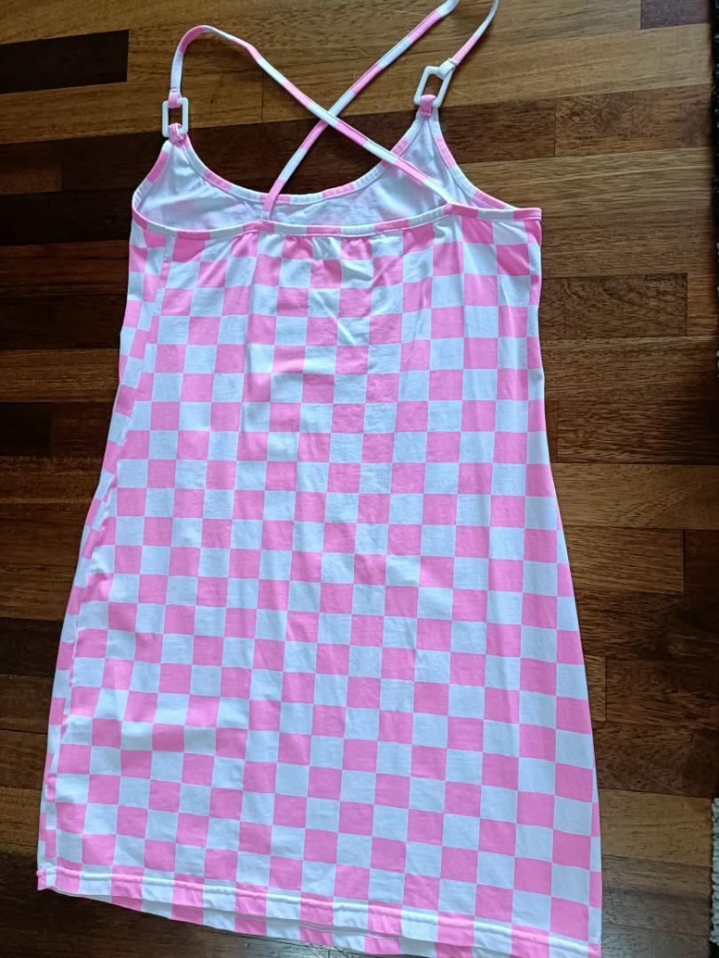 Cheque pink racer top, Women's Fashion, Dresses & Sets, Dresses on ...