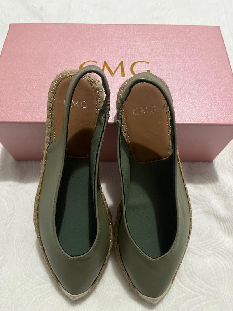 [CMG] Freida Flat Sandals in Sage, Women's Fashion, Footwear, Flats ...