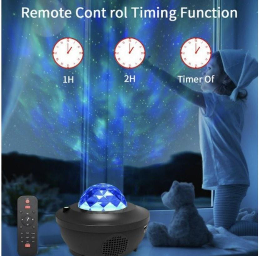Color star projector light USB Bluetooth music player LED night light ...