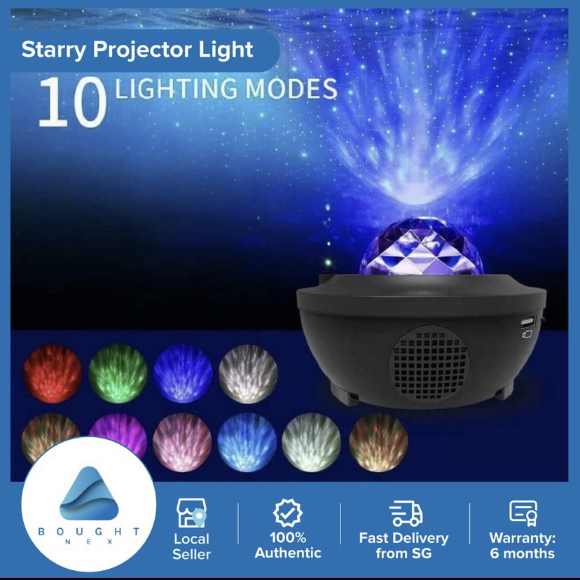 Color star projector light USB Bluetooth music player LED night light ...