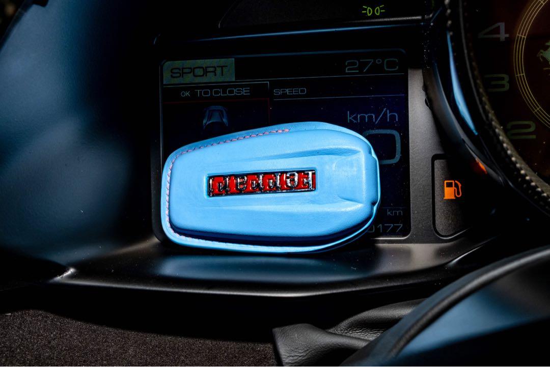 Custom Made Ferrari 488 Pista Car Key in Baby Blue Nappa, Luxury ...