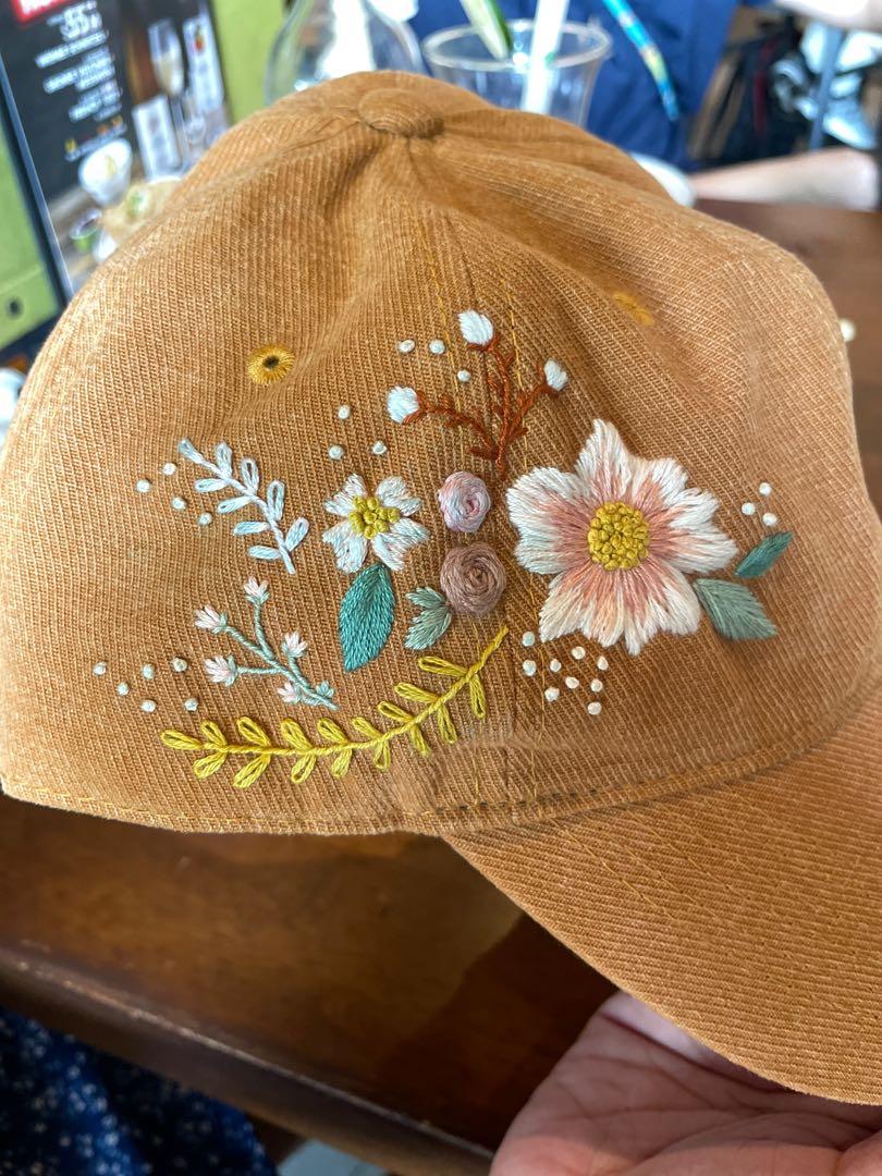 Custom made hand embroidered caps, Women's Fashion, Watches ...