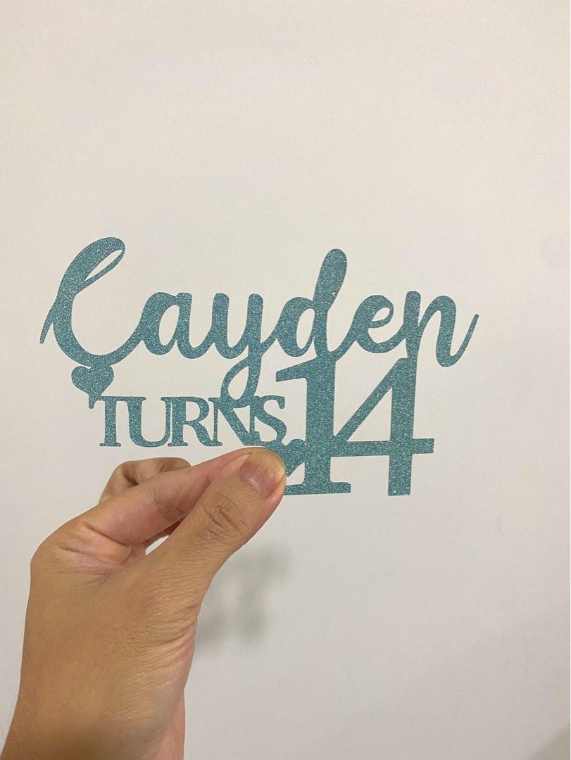 Customised Cake Topper (stick included), Hobbies & Toys, Stationery ...