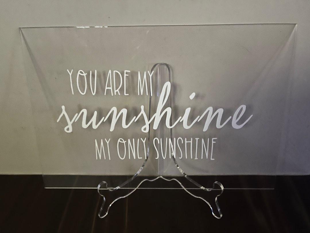 Customised wording acrylic panel, Furniture & Home Living, Home Decor ...
