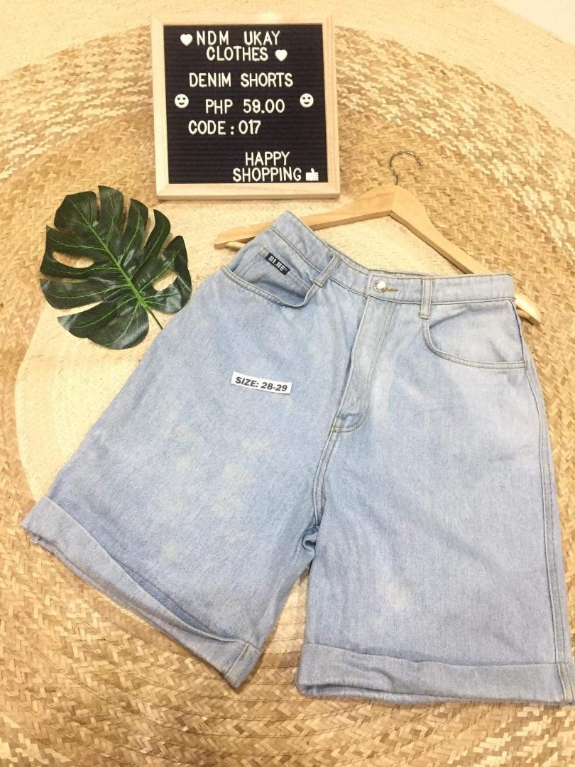 Denim Short Ukay, Women's Fashion, Activewear on Carousell