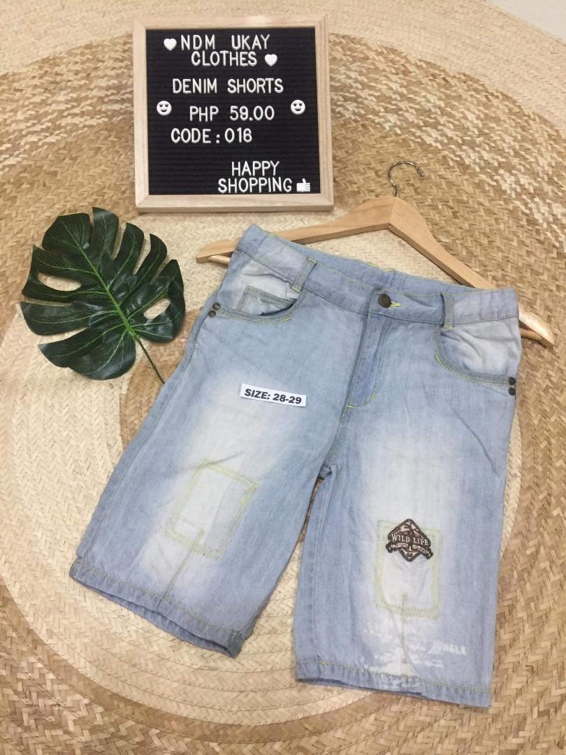 Denim Short Ukay, Women's Fashion, Activewear on Carousell