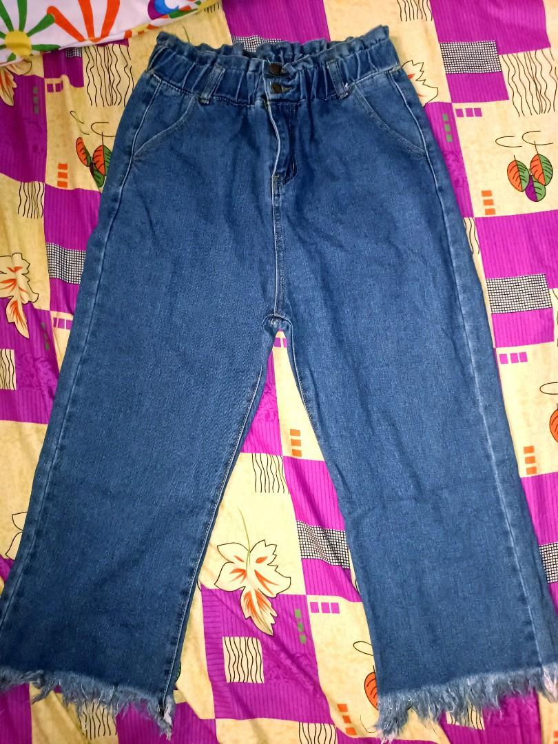 DENIM SQUAREPANTS WIDELEG, Women's Fashion, Bottoms, Jeans on Carousell