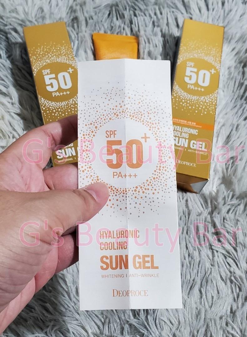 Deoproce Hyaluronic Cooling Sun Gel 50g - Authentic Korean Skincare ...