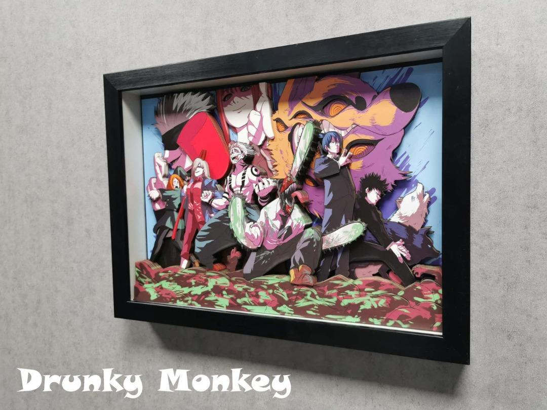 Drunky Monkey - Jujutsu Kaisen x Chainsaw Man Frame, Hobbies & Toys ...