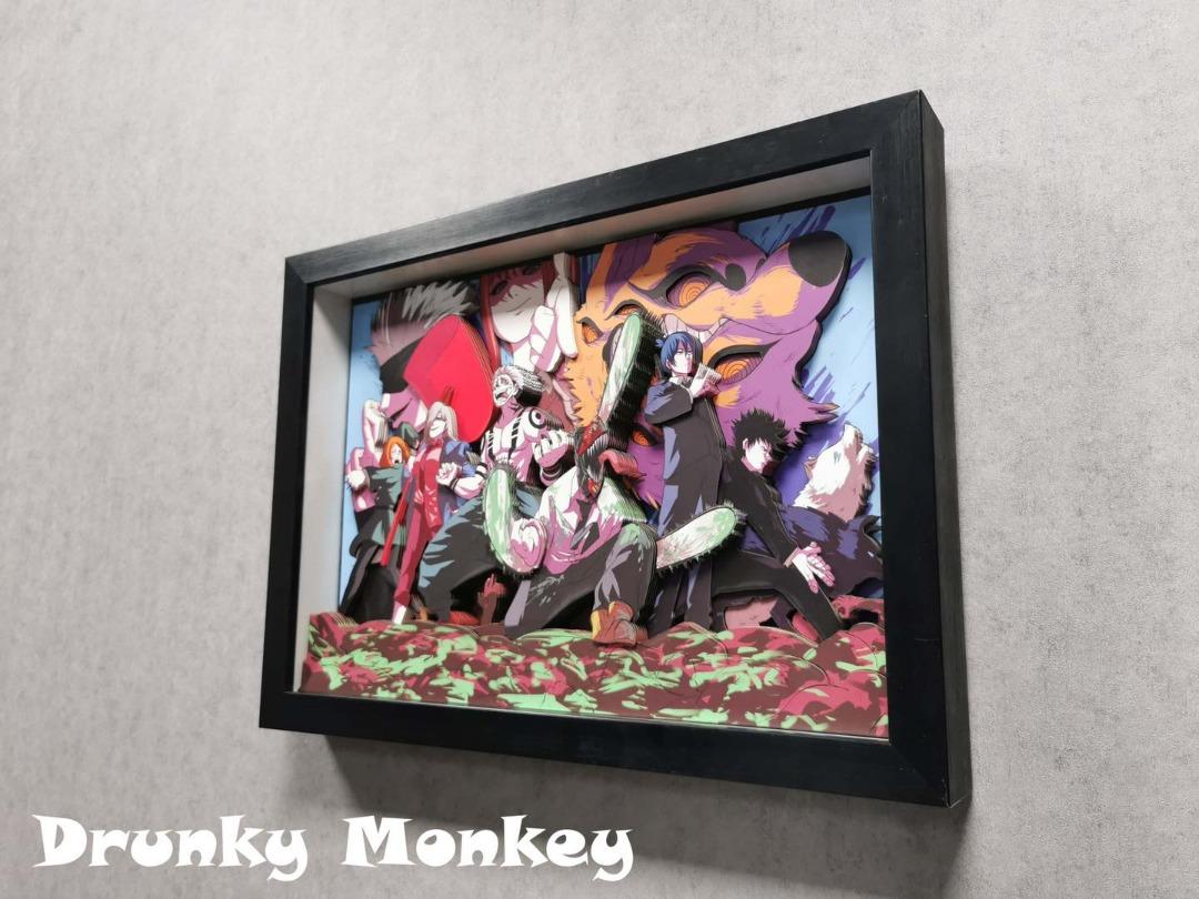 Drunky Monkey - Jujutsu Kaisen x Chainsaw Man Frame, Hobbies & Toys ...