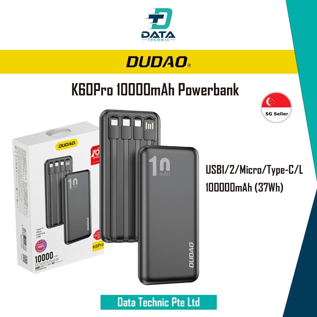 DUDAO K60Pro 10000mAh Power Bank, Mobile Phones & Gadgets, Mobile & Gadget Accessories, Power ...