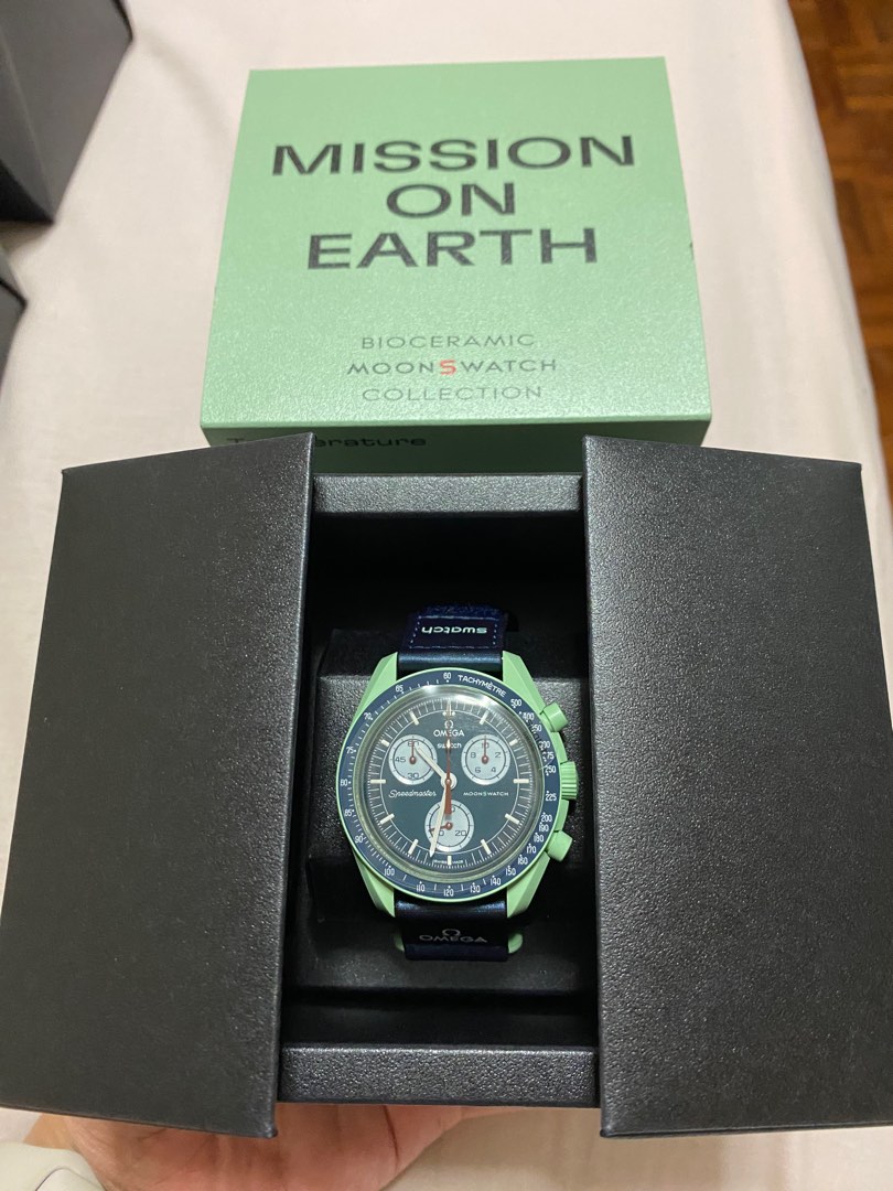 Earth Swatch Omega, Men's Fashion, Watches & Accessories, Watches on ...