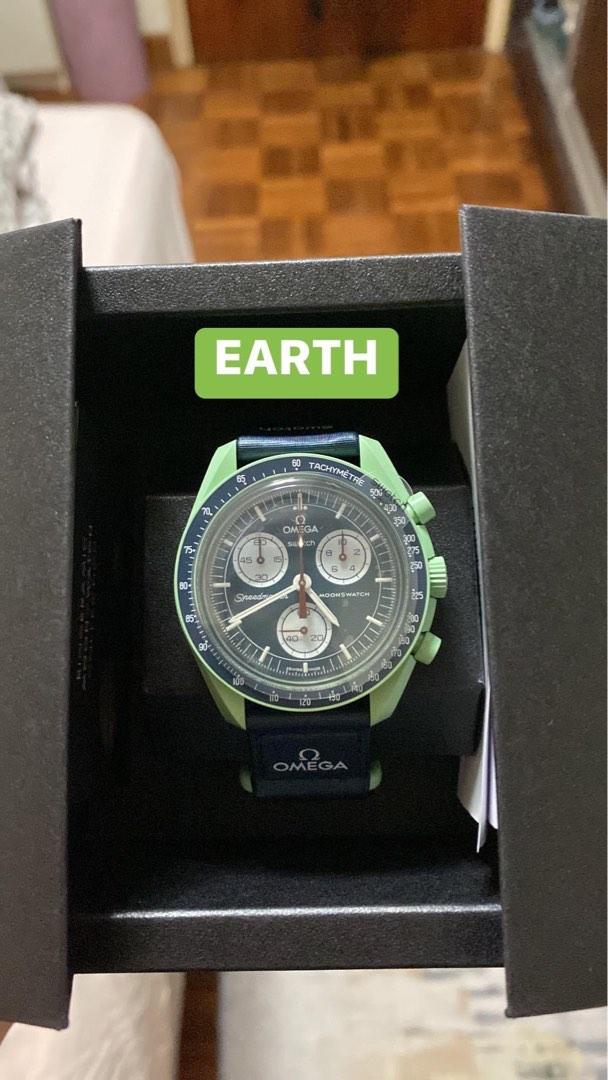 Earth Swatch Omega, Men's Fashion, Watches & Accessories, Watches on ...