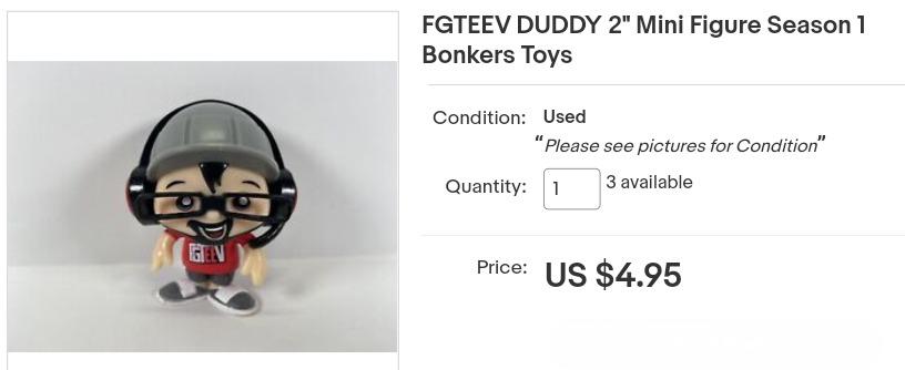 FGTEEV DUDDY 2.5" Mini Figure Season 1 Bonkers Toy, Hobbies & Toys ...