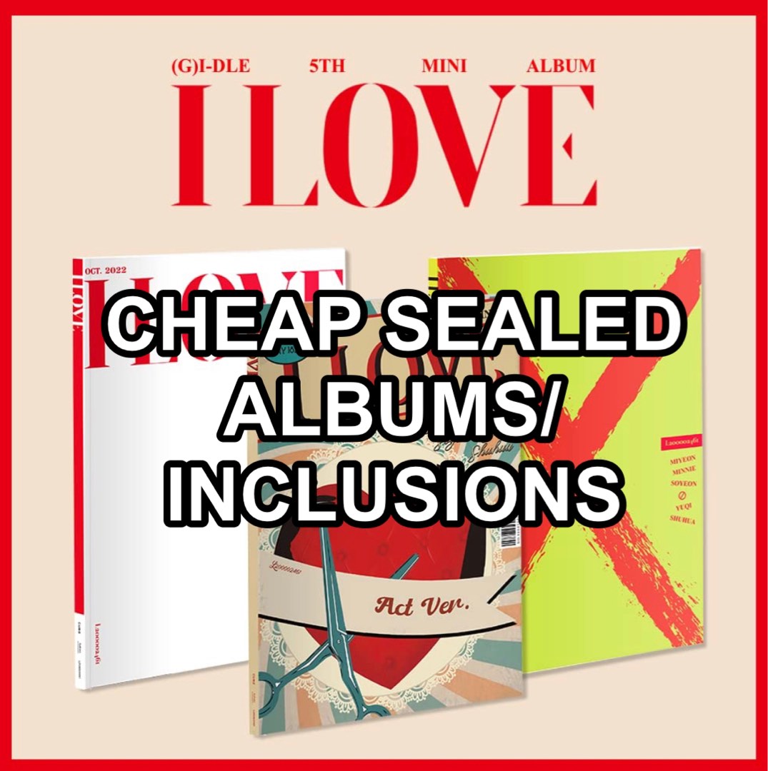 GIDLE I LOVE ALBUMS, Hobbies & Toys, Memorabilia & Collectibles, K-Wave ...