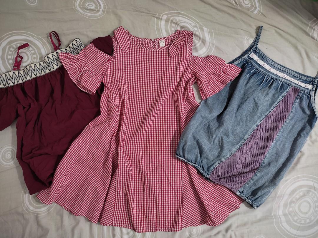 Girls Age 9-10 Cute Dress and Tops (SET), Babies & Kids, Babies & Kids ...