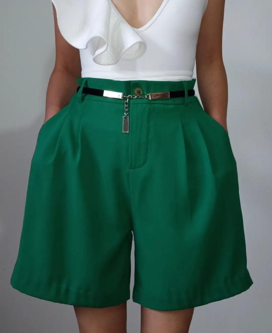 Green Shorts, Women's Fashion, Bottoms, Shorts on Carousell