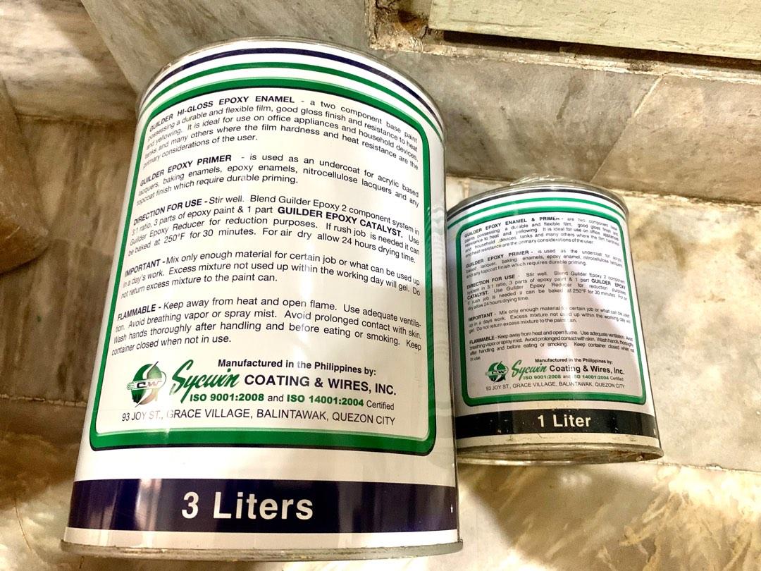 GUILDER 61-900-G EPOXY ENAMEL BLACK W/ CATALYST 4L, Hobbies & Toys ...