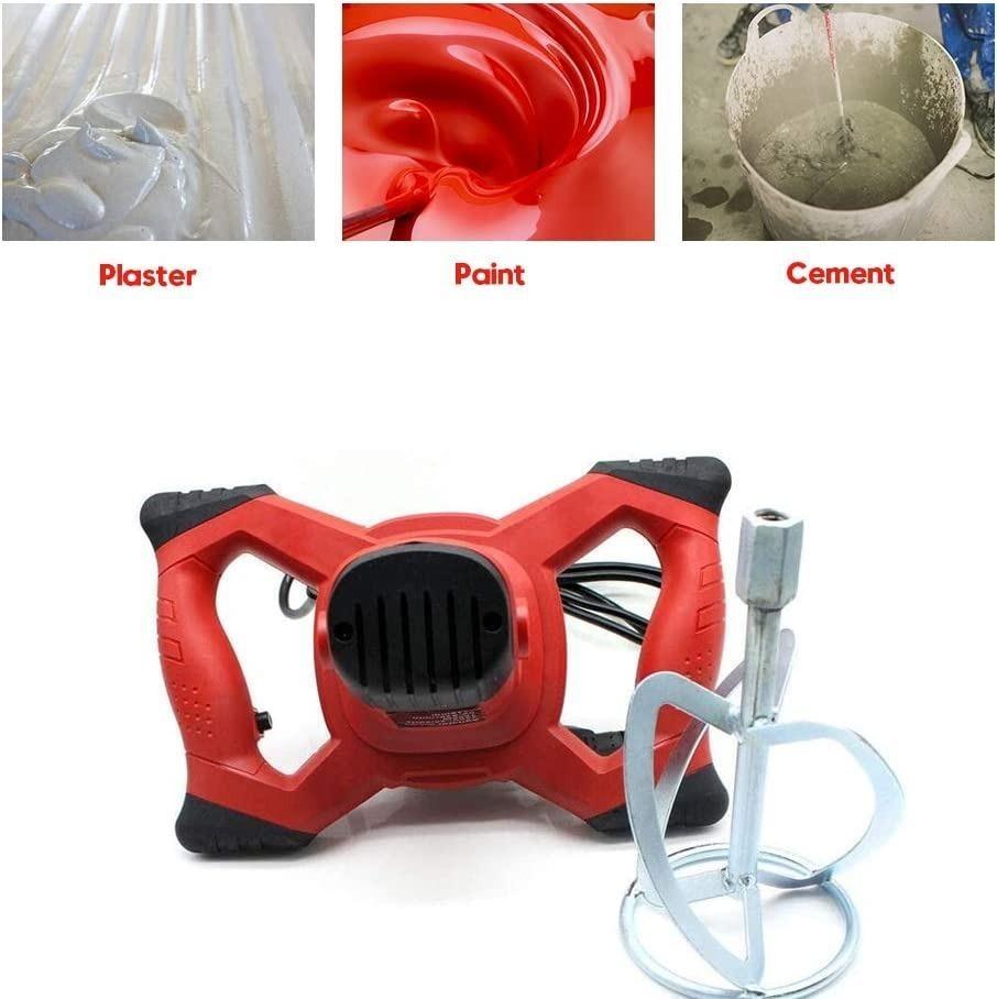 H5158 RUYIKA Cement Mixer, 2100W Electric Plaster Paddle Mixer Mortar ...