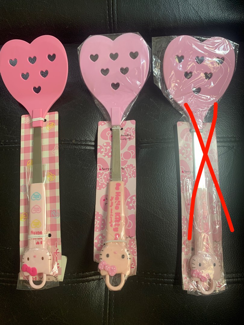 Hello Kitty Spatula Pink Heart, Furniture & Home Living, Kitchenware ...