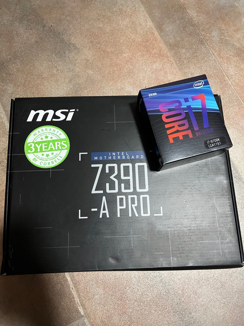 Intel i7-9700K & MSI Z390 motherboard, Computers & Tech, Parts ...