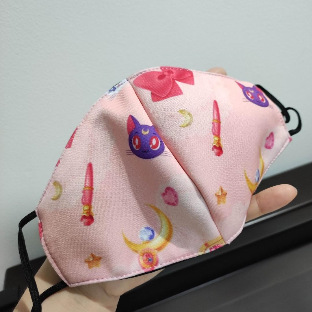 kawaii lolita and sailor moon cloth face masks, Women's Fashion ...