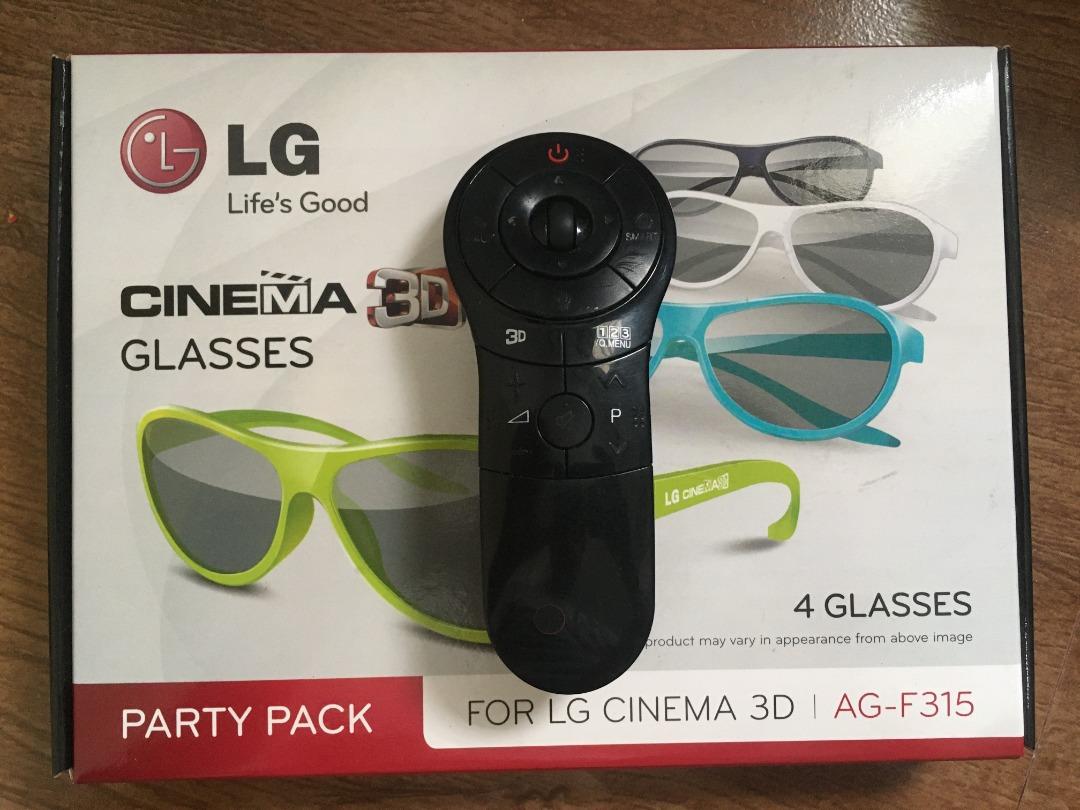LG Cinema 3D Glasses + Original LG Magic Remote, TV & Home Appliances ...