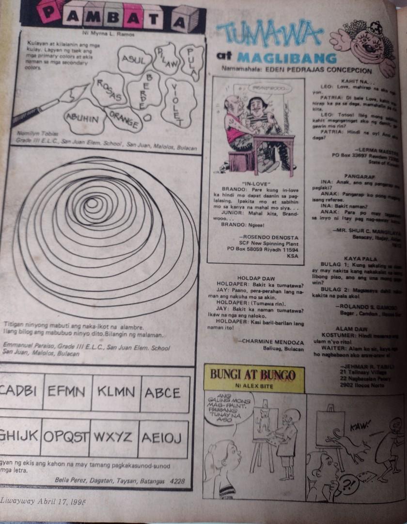 Liwayway Magazine ( April 17 , 1995 issue ) , used, Hobbies & Toys ...