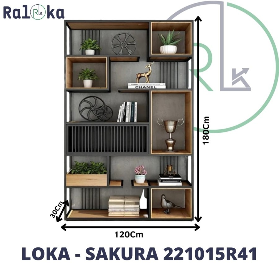 LOKA SAKURA - RAK BUKU / RAK PAJANG RALOKA - 221015R42, Perabotan Rumah ...