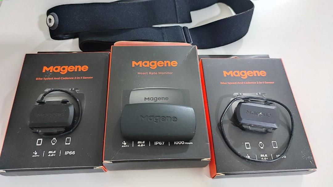 Magene Heart Rate Sensor + 2pcs Cadence/Speed Sensor, Sports Equipment ...
