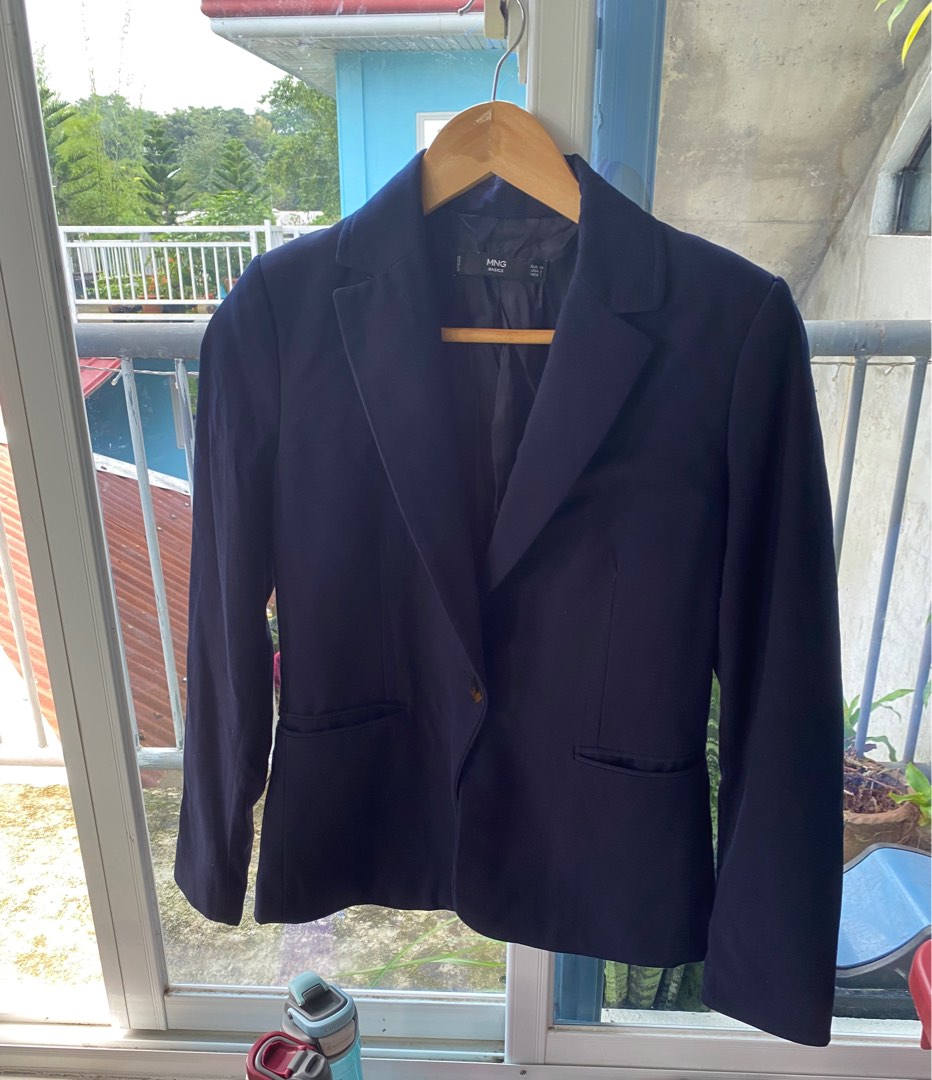 Mango blue blazer, Women's Fashion, Coats, Jackets and Outerwear on ...