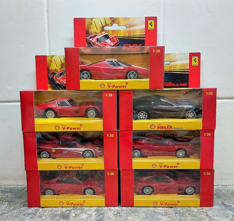 Mattel Hot Wheels Shell V-Power Complete1/38 Scale Promotional Car Set ...