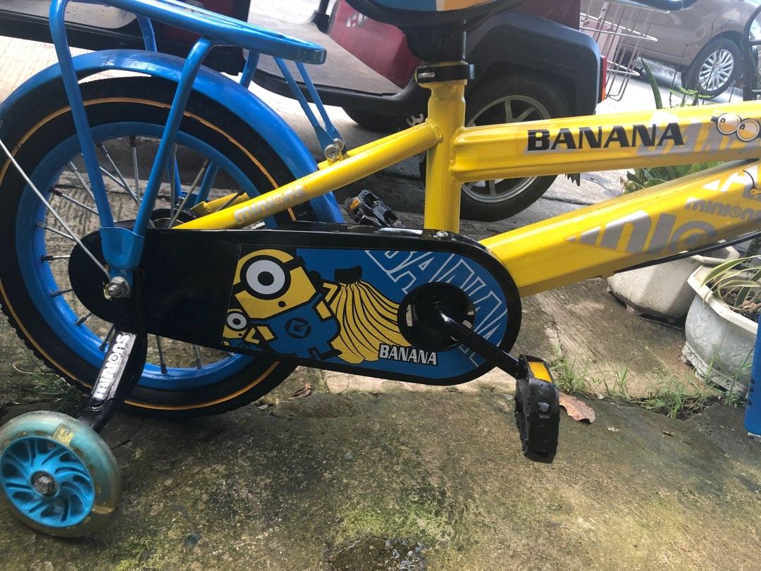 Minions kids' bicycle with training wheels, Sports Equipment, Bicycles ...