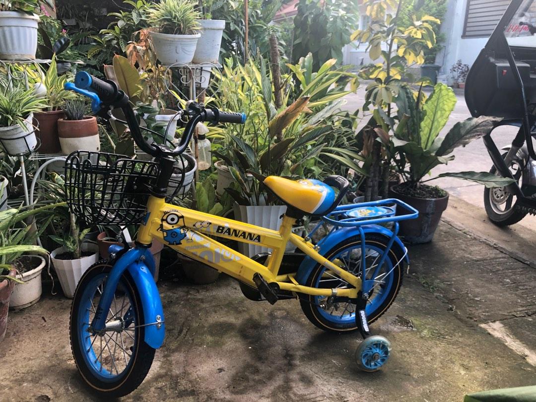 Minions kids' bicycle with training wheels, Sports Equipment, Bicycles ...
