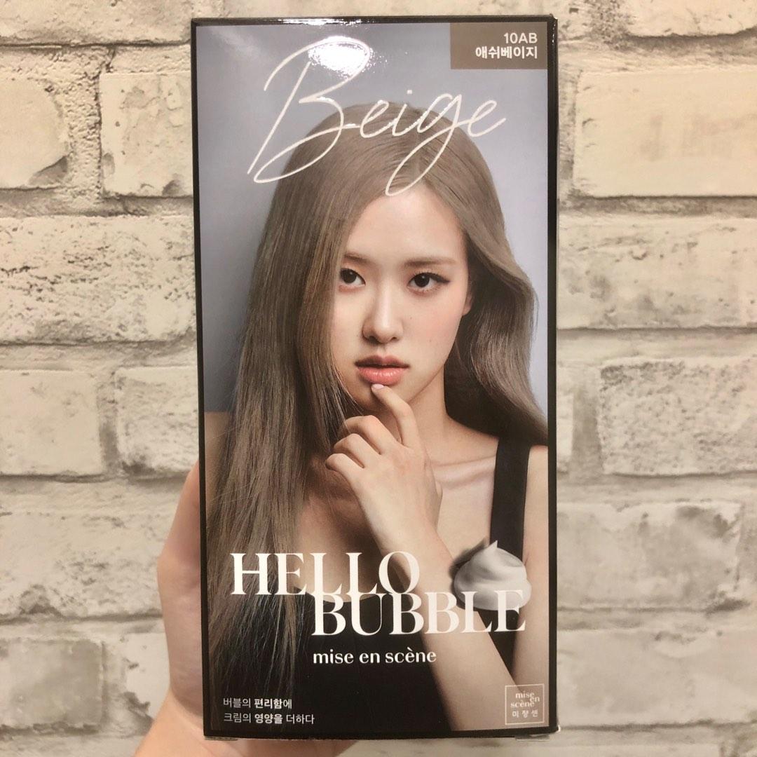 Mise En Scene Hello Bubble Foam Color Hair Dye - 10AB Ash Beige, Beauty ...