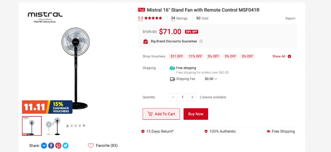 Mistral Remote control Fan - Sealed Pack - Brand New, Furniture & Home ...