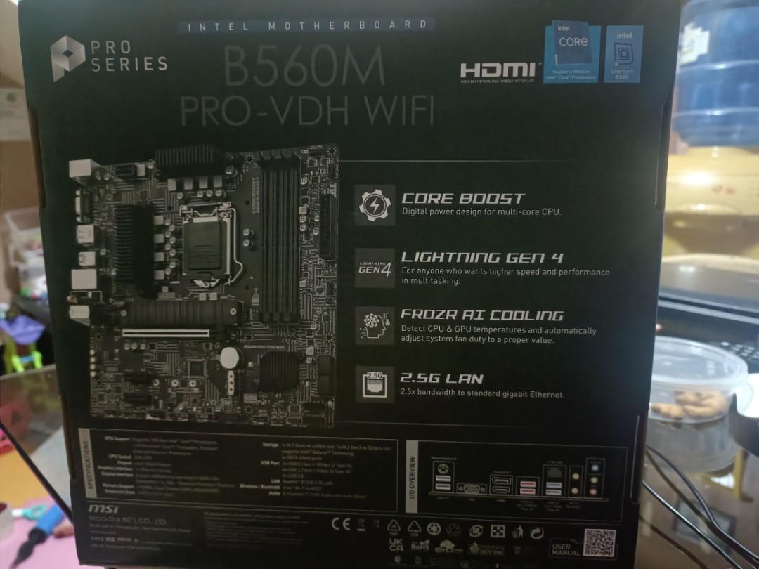 MSI B560M PRO-VDH WIFI S1200, Computers & Tech, Parts & Accessories, Computer Parts on Carousell