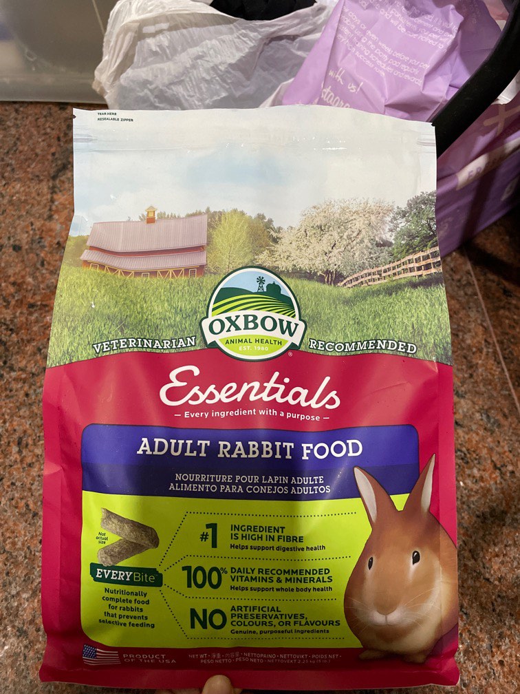 Oxbow Adult Rabbit Food (2.25kg), Pet Supplies, Pet Food on Carousell