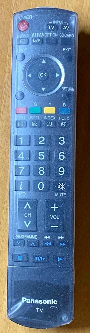 Panasonic TV 遙控器 remote control (Viera 系列）, 家庭電器, 電視 & 其他娛樂, 電視組件及配件 ...