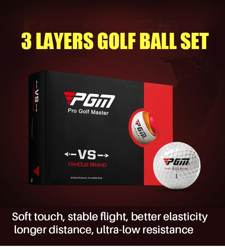 PGM Pro Golf Master 3-LAYER TOURNAMENT GOLF BALLS, Sports Equipment, Sports & Games, Golf on ...