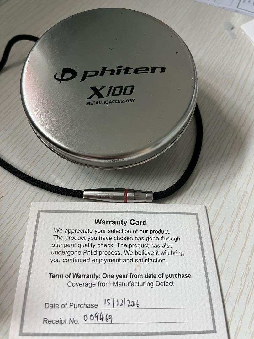 Phiten X100 50cm (as good as new), Health & Nutrition, Health Monitors ...
