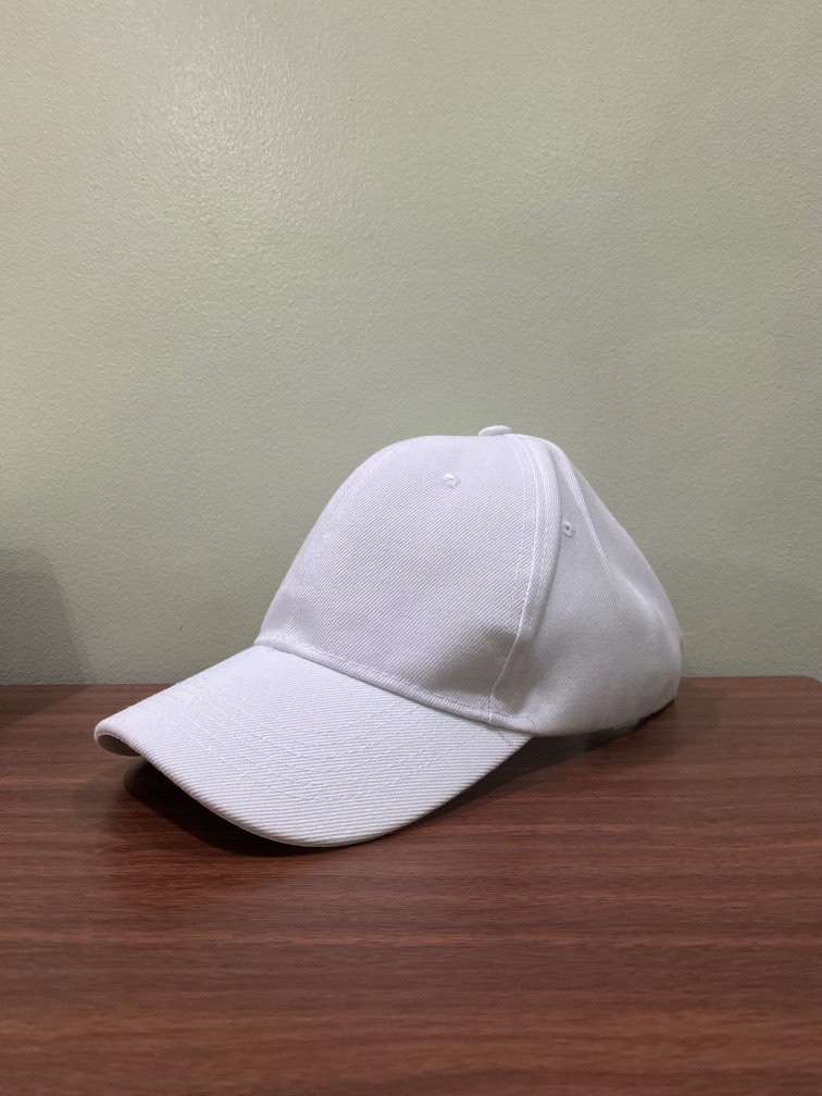 Plain white cap unisex mens and womens, Men's Fashion, Watches ...