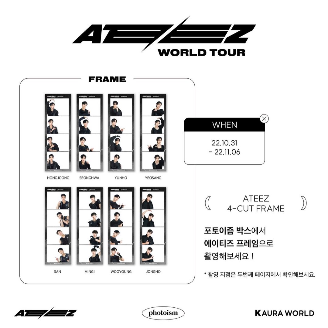 ATEEZ Photoism 4-cut Frame, Hobbies & Toys, Memorabilia & Collectibles ...