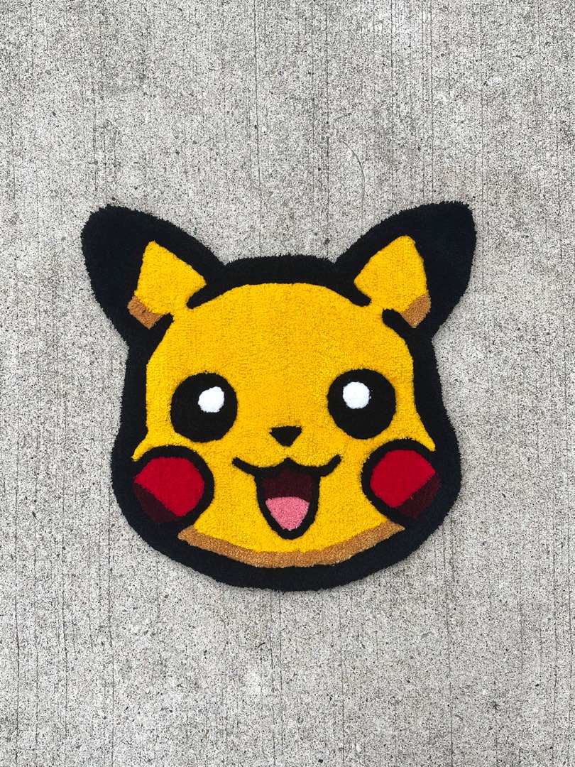 Pokemon - Pikachu Rug, Hobbies & Toys, Stationery & Craft, Handmade ...